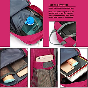 LOCALLION 20L Hiking Daypack Ultralight Bike Rucksack Backpack Outdoor Sports Daypack for Running (red)