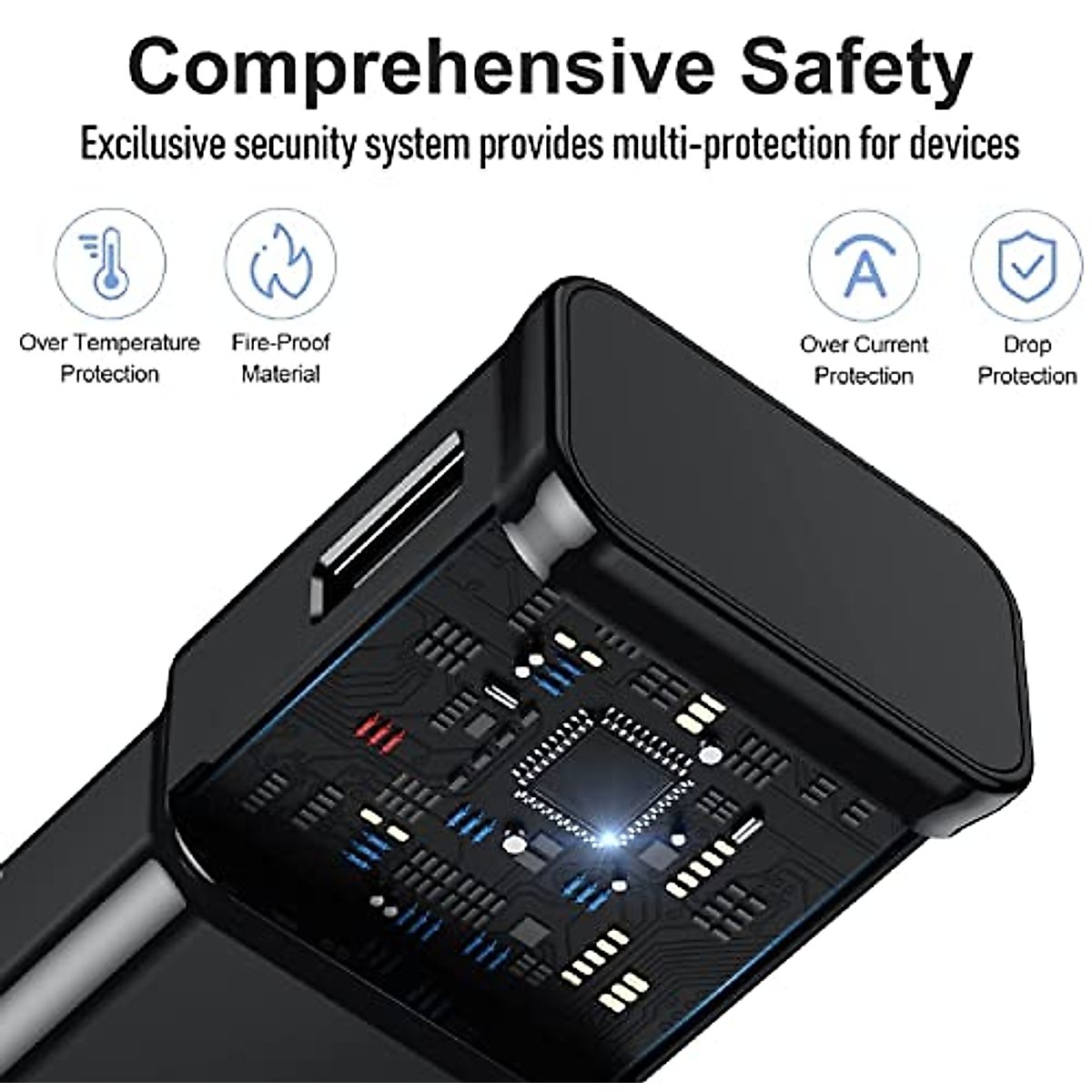 Samsung Charger Fast Charging with USB Type C Cable for Samsung Galaxy S9/S9 Plus/S8/S8 Plus/S10/S10e/S10 Plus/Note 8/Note 9/Note 10/Note 20/A13/A03s/A20/A30/A31/A32/A50/A51/A52/A53/S20/S21/S22 Ultra