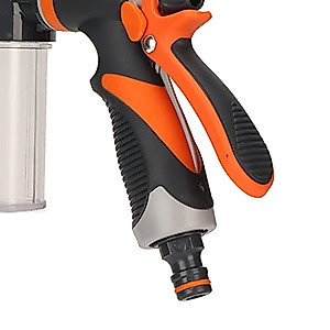 Garden Foam Sprayer, 8 Modes Multifunctional Water Spraying Nozzle Widely Used Labor Saving Concentrated Water Pressure Longer Spray Distance for Car Washing Rear Trigger