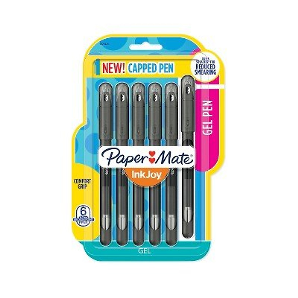Paper Mate InkJoy Gel Retractable Pens, 0.7mm, Medium Point, 12-Count (Black) (6 Count)