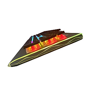 Netis K3101 Wired Mechanical Gaming Keyboard Rainbow Backlit Cherry MX Red Switches Equivalent with Multimedia Wheel for Gaming and Office PC Laptop Desktop Computers