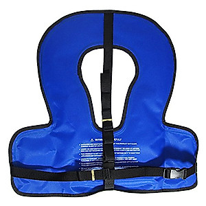 Scuba Choice Youth Kids Snorkel Vest Neon Yellow/Blue with Name Box