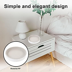 Cabilock Bathroom Storage Tray Rotating Condiment Rack Kitchen Seasoning Holder Skin Care Product Holder Round Spice Jar Organizer Tray Makeup Organizer pp Refrigerator to Rotate Turntable