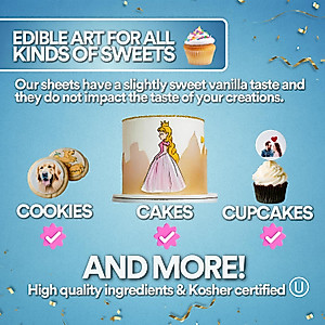 paper2eat Frosting Sheets Premium (Icing Sheets) 8.5“ x 11“ – 24 count – White Edible Printer Paper