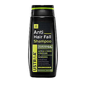 Ustraa Anti Hair Fall Shampoo with Apple Cider Vinegar - Prevents Hair Fall, Strengthens Weak & Falling Hair and Adds Shine & Lusture to Hair - Sulphate & Paraben Free - 6.76 oz