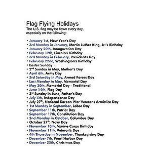 Valley Forge, American Flag, Cotton, 3' x 5', 100% Made in USA, Sewn Stripes, Embroirdered Stars, Heavy-Duty Brass Grommets