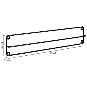 MyGift Modern Minimalist Sunglasses Hanger Holder Matte Black Metal Wire Wall Mounted Eyewear Display Rack, Hanging Eyeglasses Storage Rail Bar