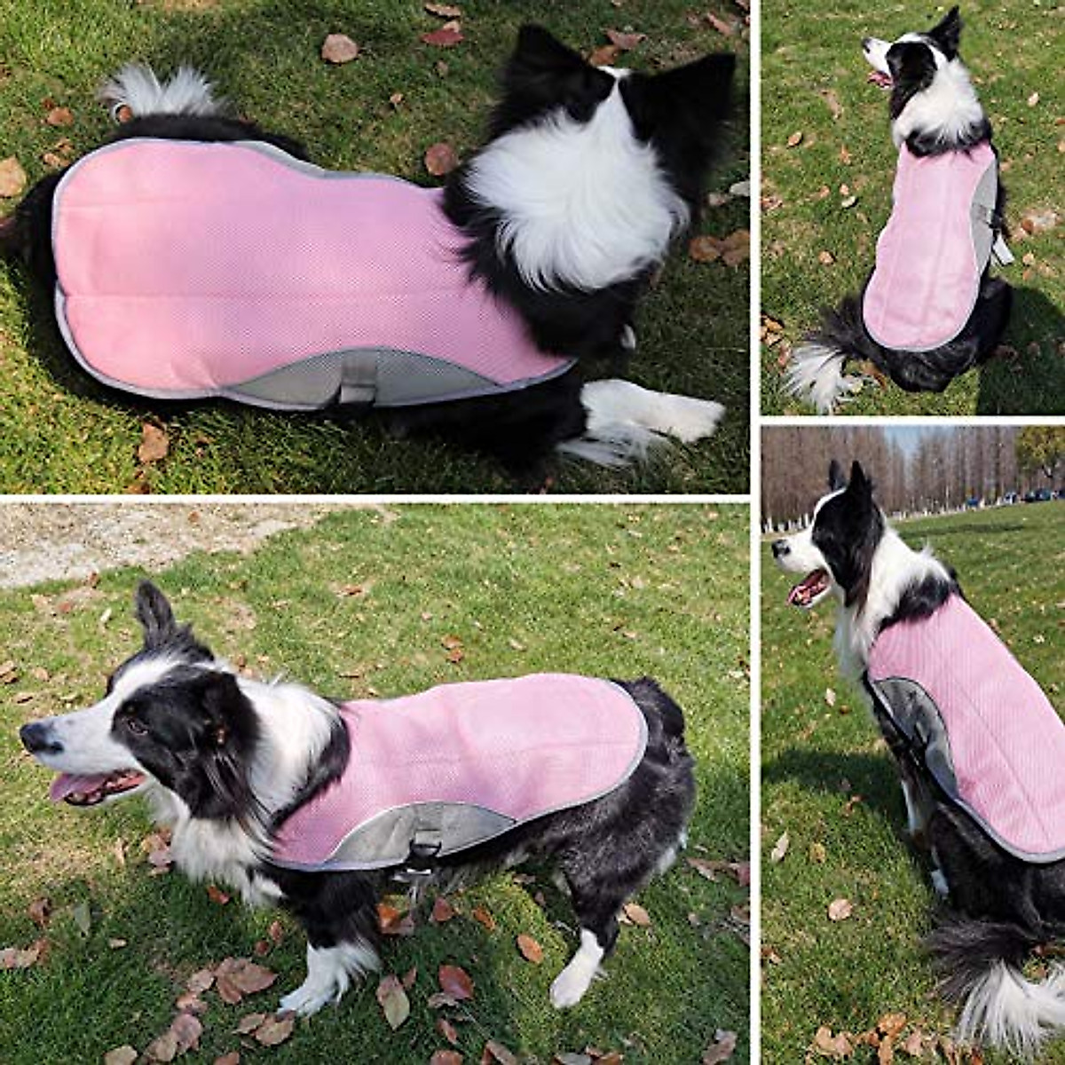 Dog Cool Vest Instant Cooling Clothes Summer Pet Breathable Mesh Instant Cooling Absorb Water and Evaporate Quickly Dogs Cool Jacket with Reflective Strip for Puppy Small Medium and Large Breed Dogs