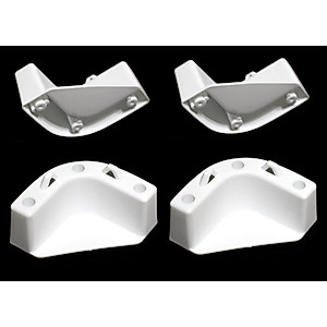 Boat Marine Cooler Mounting Kit for Yeti Igloo Engle Coleman (Set of 4) Black or White (White)