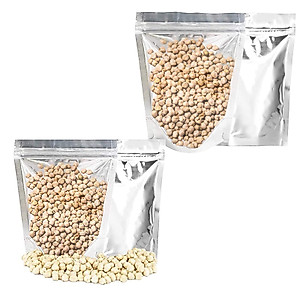 LOKQING 200 PCS 5x8 Inches Resealable Mylar Bags Stand Up Foil Bags and 100 PCS 6x9 Inches Mylar bags for Food Storage