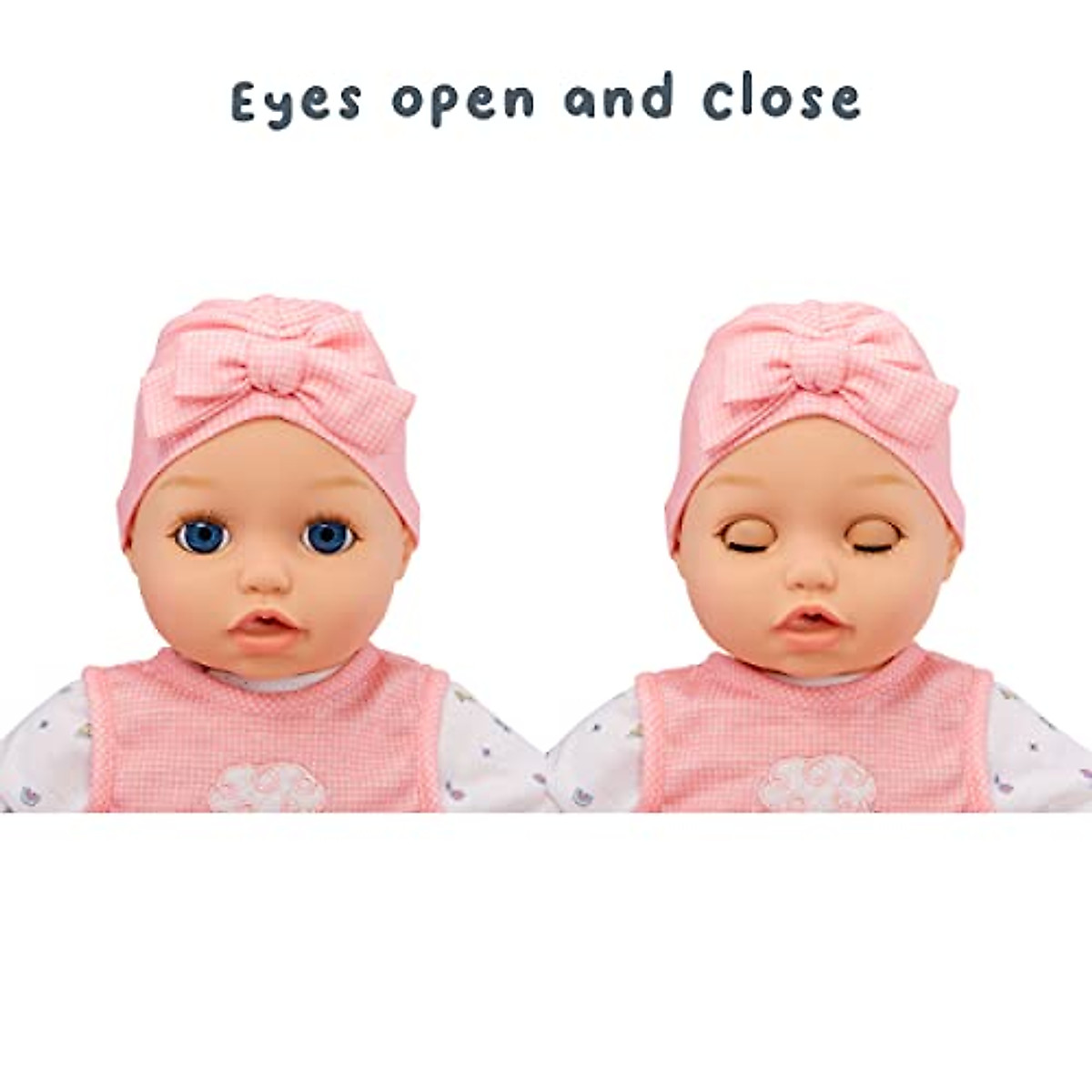 Baby Born My Real Baby Doll Annabell - Blue Eyes: Realistic Soft-Bodied Baby Doll Ages 3 & Up, Sound Effects, Drinks & Wets, Mouth Moves, Cries Real Tears, Eyes Open & Close, Pacifier