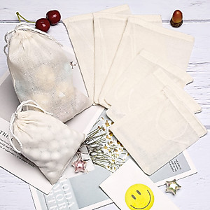 Limko Cotton Bags Muslin Bags Sachet Bag for Home Supplies (3x4 Inch 10 Pack)