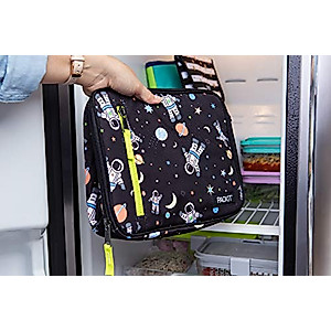PackIt Freezable Classic Lunch Box, Spaceman, Built with EcoFreeze Technology, Collapsible, Reusable, Zip Closure With Zip Front Pocket and Buckle Handle, Perfect for Healthy Lunches
