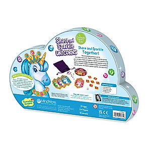 Peaceable Kingdom Share and Sparkle Unicorns Cooperative Strategy Game for Families and Kids Ages 4 & Up