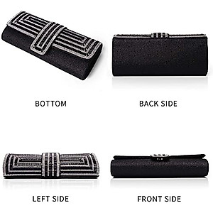 ELDA Clutch Purses for Women Evening Bags Sparkling Formal Party Rhinestone Purse Wedding Cocktail Prom Clutches