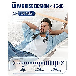 RIYA Bladeless Neck Fan - 5200mAh Personal Portable Air Conditioner - 360° Cooling Wearable Fan - Low Noise, Up to 20Hrs Rechargeable Battery for Travel Outdoor, Camping, Office