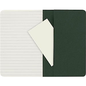 Moleskine Cahier Journal, Soft Cover, Pocket (3.5" x 5.5") Ruled/Lined, Myrtle Green, 64 Pages (Set of 3)