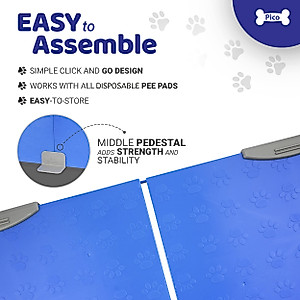 Pico Stand Up Vertical Wall Dog Puppy Pee Pad Holder - Indoor Splash Guard for Potty Training - Potty Pad Holder with Easy Clean up for Leg Lifting Small and Medium Dogs Potty Wall