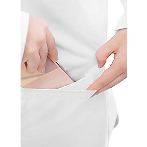 Adar Universal Unisex Lab Coats - Midriff 39" Lab Coat - 808 - White - L