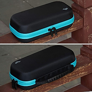 ButterFox Extra Large Carrying Case for Nintendo Switch Lite, Fits Charger, Compatible with JETech Protective Case and Most Grips, Game and Accessories Storage (Turquoise Blue/Black)