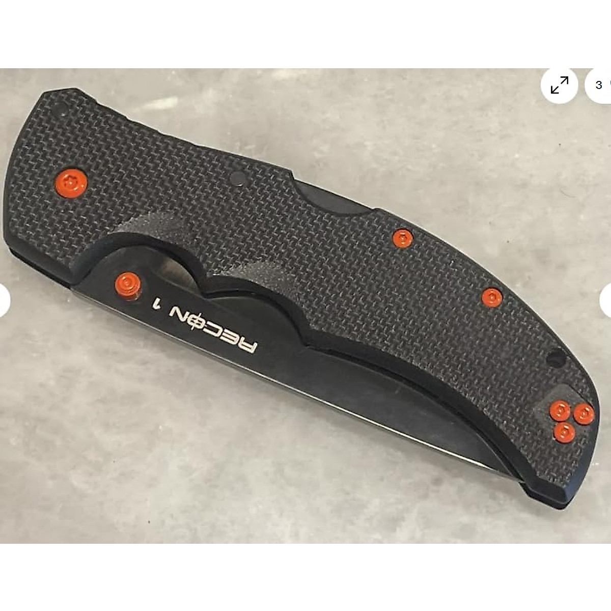 Orange Titanium Thumb Stud W/Stainless Torx Screws For Cold Steel Recon 1 Knife