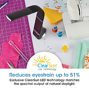 OttLite Recharge LED Desk Lamp with ClearSun LED Technology - Portable, Dimmable & Flexible Gooseneck - Travel-Friendly Task Lamp with Rechargeable Battery - for Home, Reading, Office & College Dorms