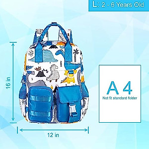 CCJPX Dinosaur Backpack for Boys, 16 inch Kids Bookbag for Elementary School Toddler Kindergarten Preschool