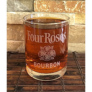 FOUR ROSES BOURBON Collectible Whiskey Glass 8 Oz