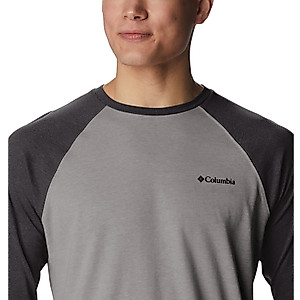 Columbia Men's Thistletown Hills Raglan Tee, City Grey Heather/Shark Heather, Medium