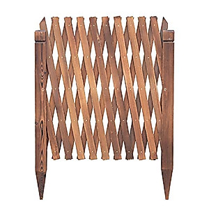 LIXIONG Garden Fence Outdoor Expanding Fence Decor Plant Picket Fencing Wooden Privacy Screen for Plants Growing， 4 Size (Size : 160x80cm)