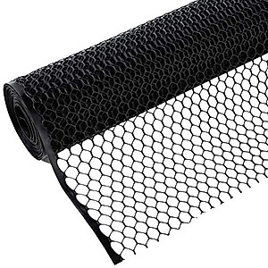 Tenax 72120546 Hex Poultry Fence, 3' x 25' Black