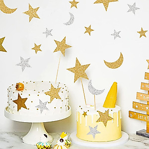 VGOODALL Glitter Paper Cardstock,20 Sheets Silver Gold Glitter Cardstock A4 Size 250gms Craft Paper Christmas Cardstock Christmas Gift Wrapping For Card Making Scrapbooking DIY