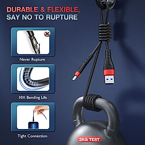 OIITH Apple MFi Certified iPhone Charger Cable 3 Pack 6 Ft, Long Lightning Charging Cord, Fast 2.4A iPhone USB Cord Compatible with iPhone12/11/XS/Max/XR/X/8/8P/7P/6