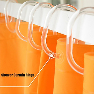 72 Pack Shower Curtain Rings Shower Curtain Hooks,Rubber Rings Set Curtain Shower Clear Silicone of Housekeeping & Organizers Sticky Hanger (Clear)