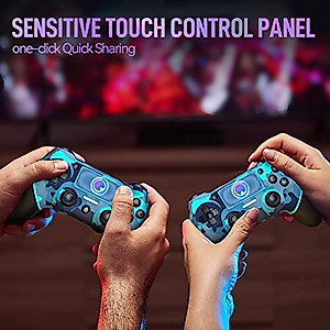 JORREP Wireless Controller for PS4, Remote Controller Compatible with PS-4/Slim/Pro, Wireless Gams Controller with Dual Vibration, 6-Axis Motion, Audio Function, Mini LED Indicator