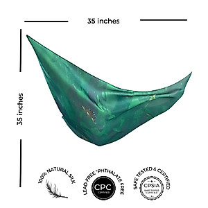 Avery & Ruth 100% Silk Scarves for Kids and Toddlers, Sensory Toys | Bright Square Scarves, Montessori Waldorf Toys Imaginative Pretend Play 90 x 90