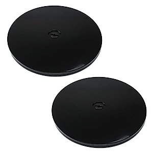 Semetall 2pcs 9" Acrylic Lazy Susan Rotating Swivel Plate Round Turntable Organizer for Makeup Table Kitchen Cabinet Spice Rack Cake,Black