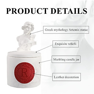 KELANO Monet Garden Scented Candles for Home, 100% Natural Coconut Wax Aromatherapy Candle, Exquisite Sculptures of Greek Mythology Characters with Marbled Jar