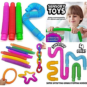 36 Pcs Christmas Fidget Toys Set With Christmas Tree Pop Bubble Toys, Pop Tube, Mochi Squeeze Sensory Toys for Kids Boys Girls Christmas Party Favors Stocking Stuffers Stress Relief Gifts Pack