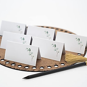 Watercolor Place Cards for Wedding or Party, Seating Place Cards for Tables, Scored for Easy Folding, 100 Pack, 2 x 3.5 Inches