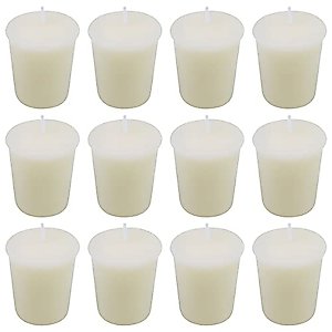 Ivory Votive Candles Bulk for Wedding Party Holiday and Home Decoration, 12 Packs 1.8oz Unscented Candles with 12 Hours Burn Time