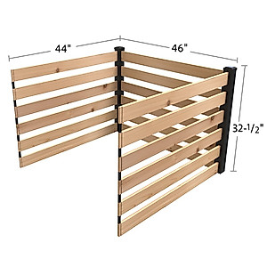 Outdoor Essentials Haven 4 ft. x 4 ft. Cedar Compost Bin Expansion Kit