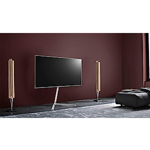 ynVISION.DESIGN Modern Studio TV Floor Stand, Mount & Easel with Adjustable and Swiveling Viewing Angle 49-70 inch (Chrome)