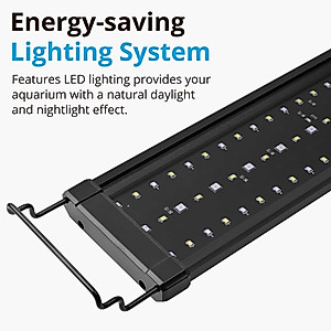 NICREW 36W Saltwater Aquarium Light, Marine LED Reef Light for Corals, Programmable Timer Controller, 36 to 48-Inch