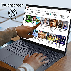 HP Pavilion x360 2-in-1 Laptop, 14" Full HD Touchscreen, Intel i3-1215U, 8GB DDR4 RAM, 1TB PCIe SSD, Intel Iris Xe Graphics, HD Camera, B&O Audio, Windows 11, Blue, 32GB Hotface USB Card