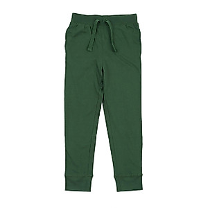 Leveret Kids Boys and Girls Drawstring Pants Cotton Uniform Green 8 Year