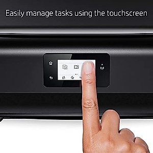 HP Envy 5055 Wireless All-in-One Color Photo Inkjet Printer, Black - Print Scan Copy - 2.2" Touchscreen LCD, 10 ppm, 1200 x 1200 dpi, Auto 2-Sided Printing, Borderless Printing, Bluetooth, USB