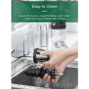 Masticating Juicer Machines, Juilist Cold Press Juicer Extractor with Quiet Motor & Reverse Function for Vegetables and Fruits, Slow Juicer Machine Easy to Clean with Brush, Recipe Included