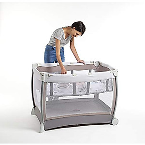 Tiny Love 6-in-1 Here I Grow Deluxe Playard, 6 Mode Baby Playpen: with Bassinet, Playmat, Toy Arch, Changer, and Travel Bag, Magical Tales