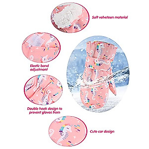 4 Pairs Kids Ski Mittens Gloves Waterproof Warm Snow Winter Mittens Gloves for Girls Boys Baby Toddlers Outdoor Activities (2-3T)